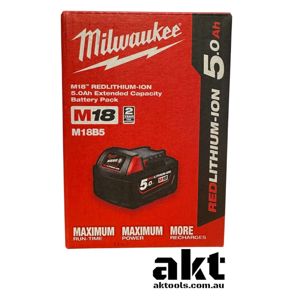 Milwaukee 18V Battery 5.0Ah REDLITHIUM-ION M18B5 Genuine OEM Original ...